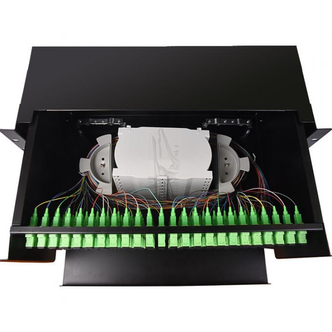ODF 144 Core Black Optical Fiber Distribution Frame